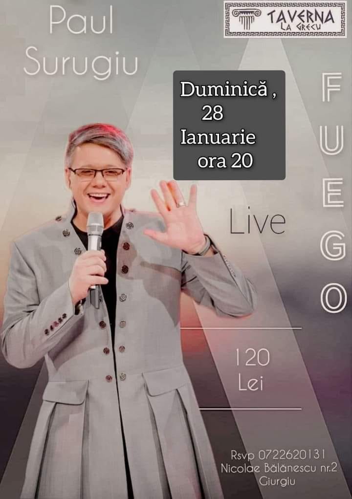 Paul Surugiu-Fuego, concert în „Taverna la Grecu”, la Giurgiu ...